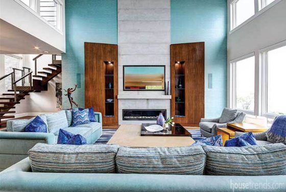 Interior design ideas lead home into the blue