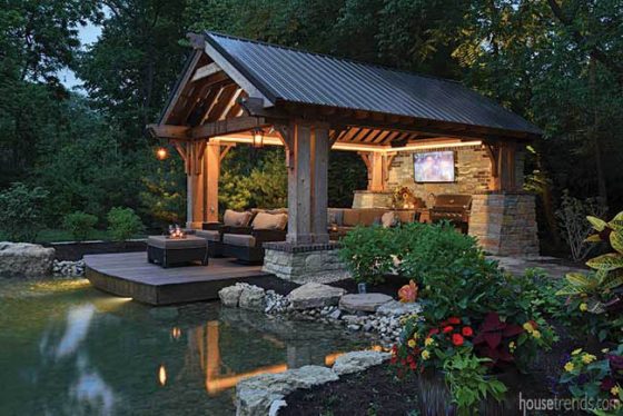Back yard offers lure of the lake by Fullmer's Landscaping