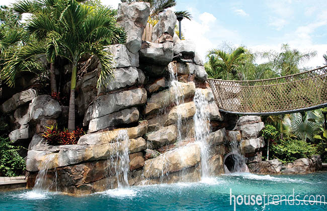 Swimming pool is a Mediterranean masterpiece