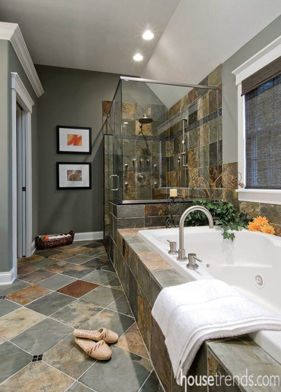 Zen and comfort in a master bathroom