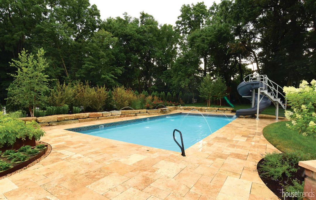 The house around the corner creates an ultimate outdoor living area