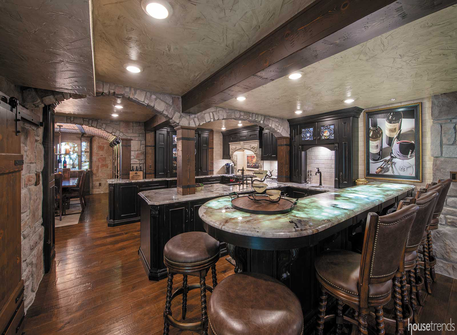 Fully stocked home bars