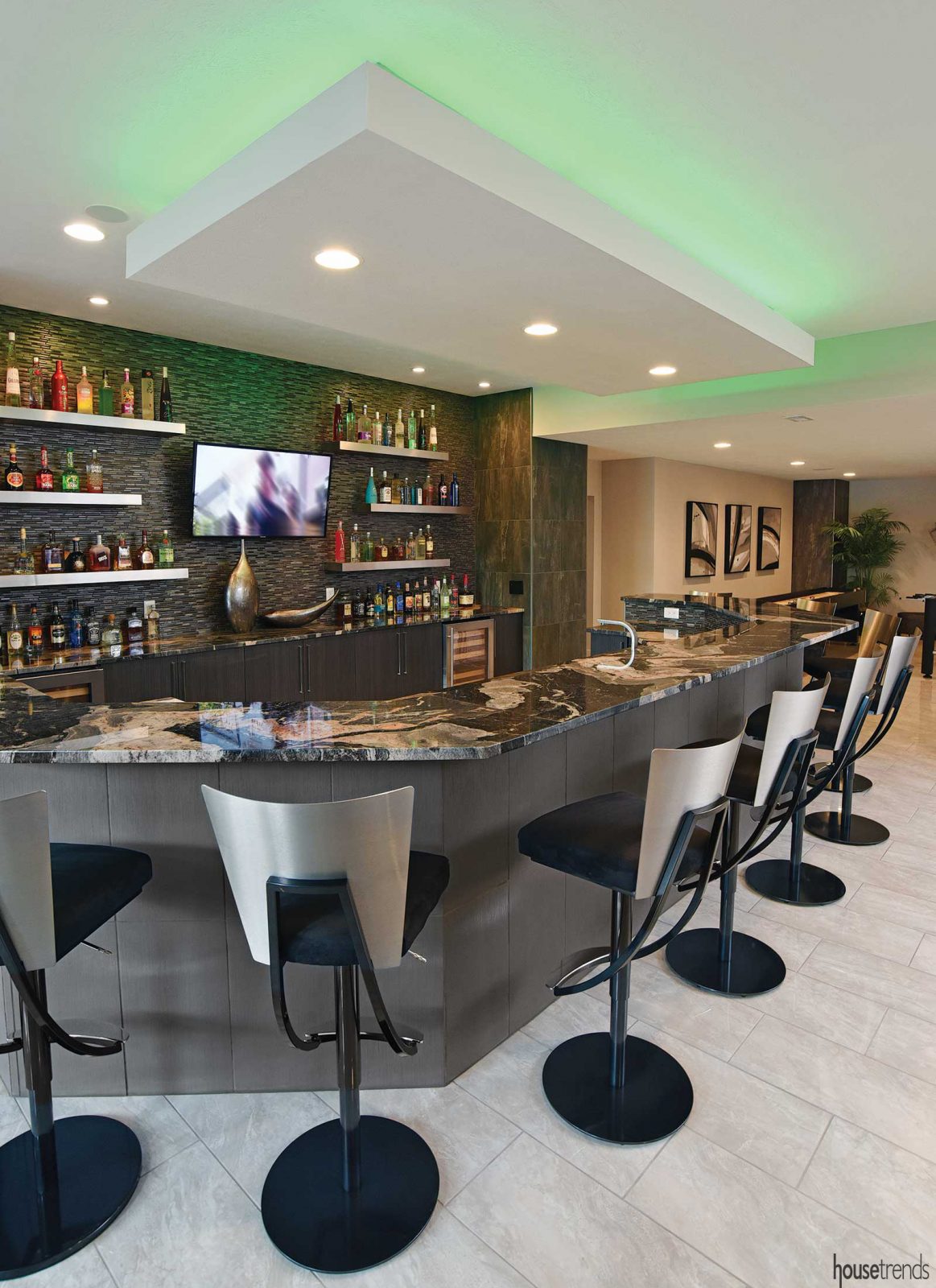 Fully stocked home bars