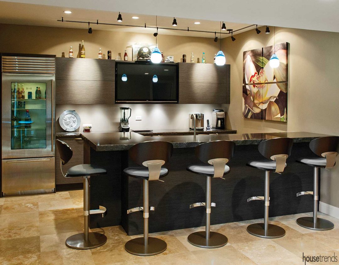 Fully stocked home bars