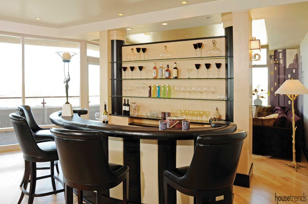 Fully stocked home bars
