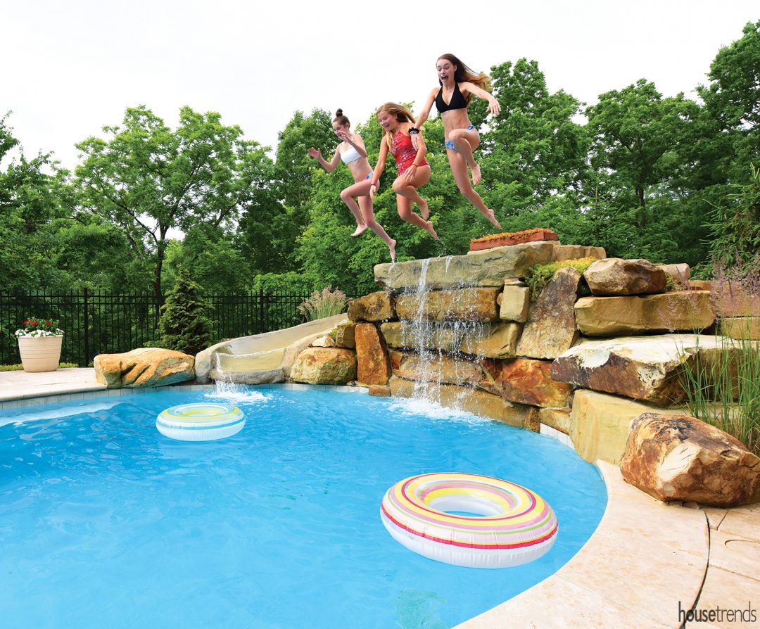 Fort Thomas Kentucky family builds a pool on a hillside lot