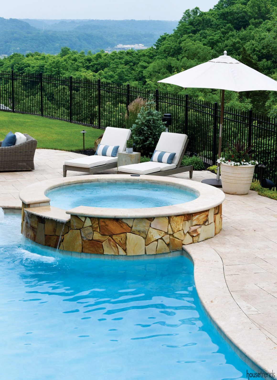 Fort Thomas Kentucky family builds a pool on a hillside lot