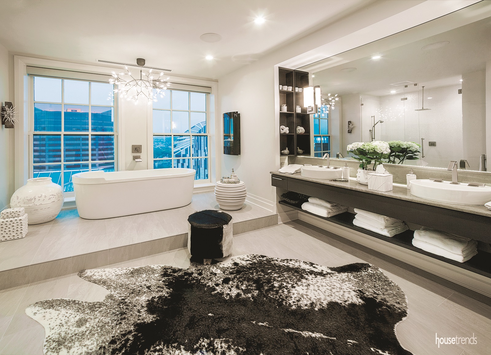 Modern Mansion Master Bathrooms