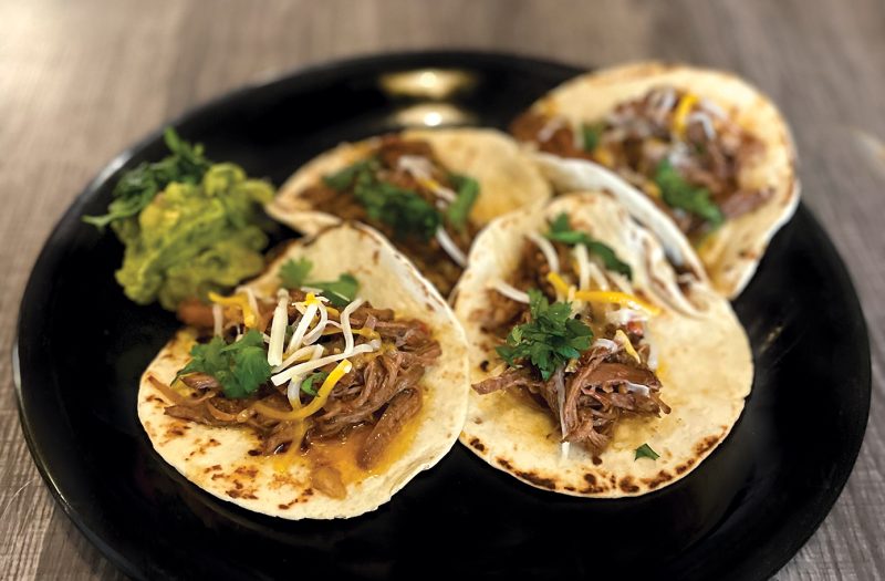 Slow cooker brisket tacos