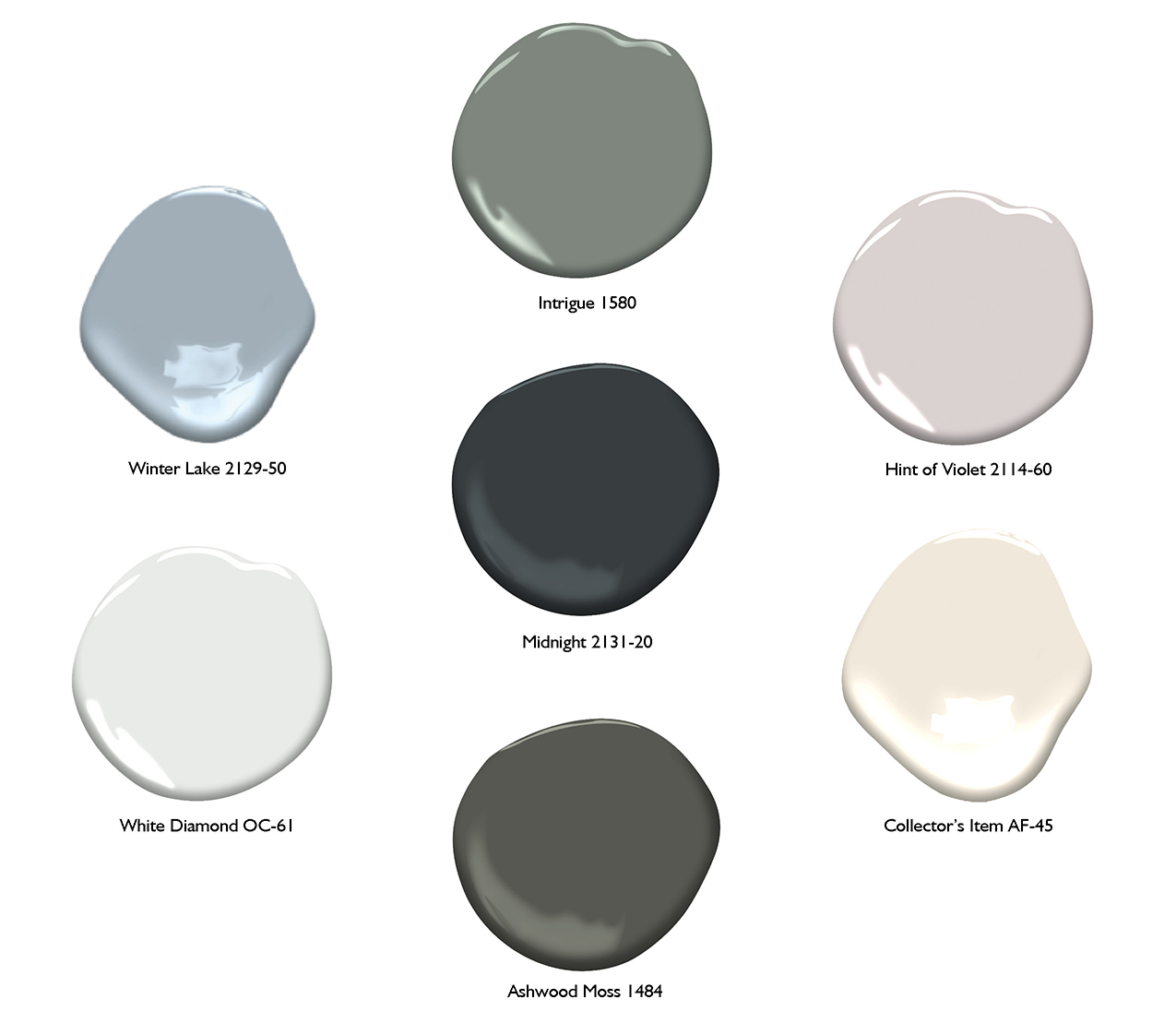 Seven paint colors for a winter palette